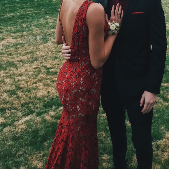 ellie wilde | Dresses | Red Form Fitting Prom Dress | Poshmark